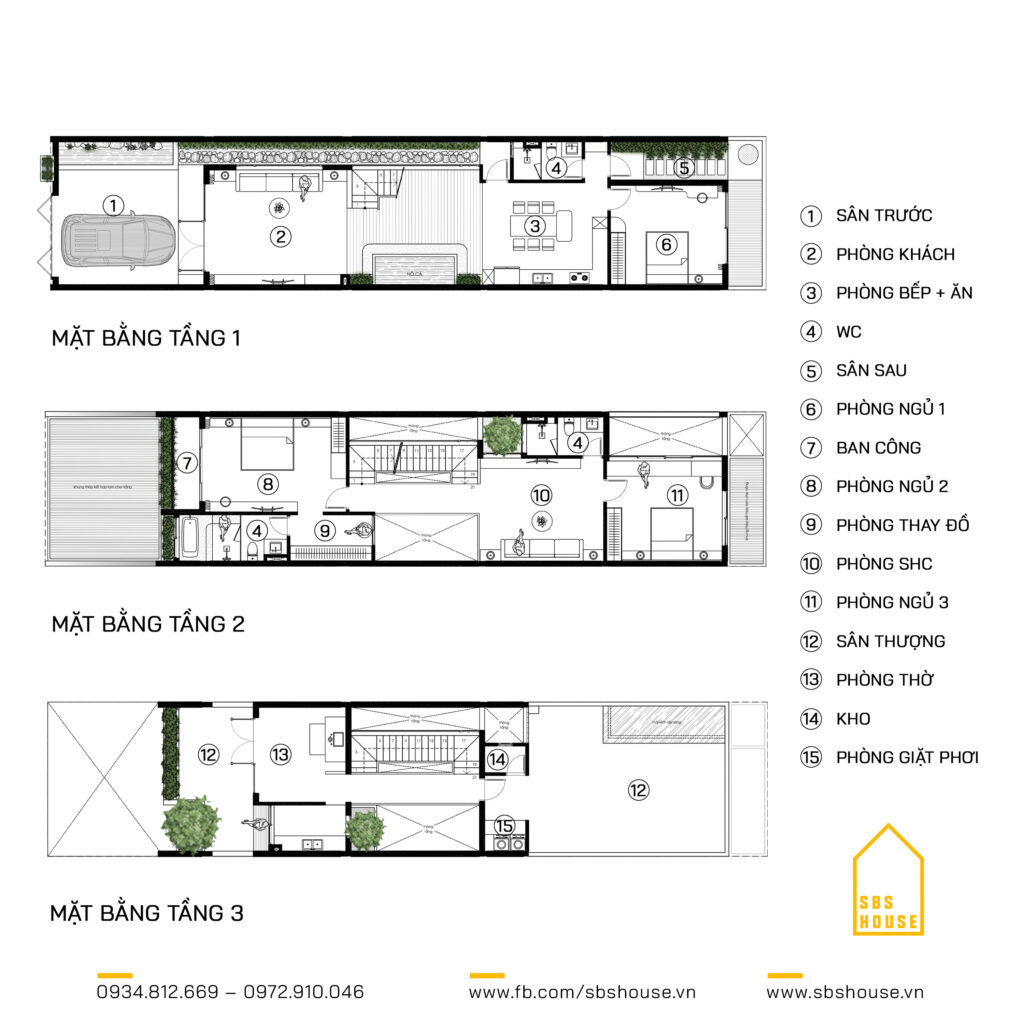 [BTS] Mẫu thiết kế nhà 6x20 đẹp 2 tầng, 3 tầng và có bản vẽ chi tiết
